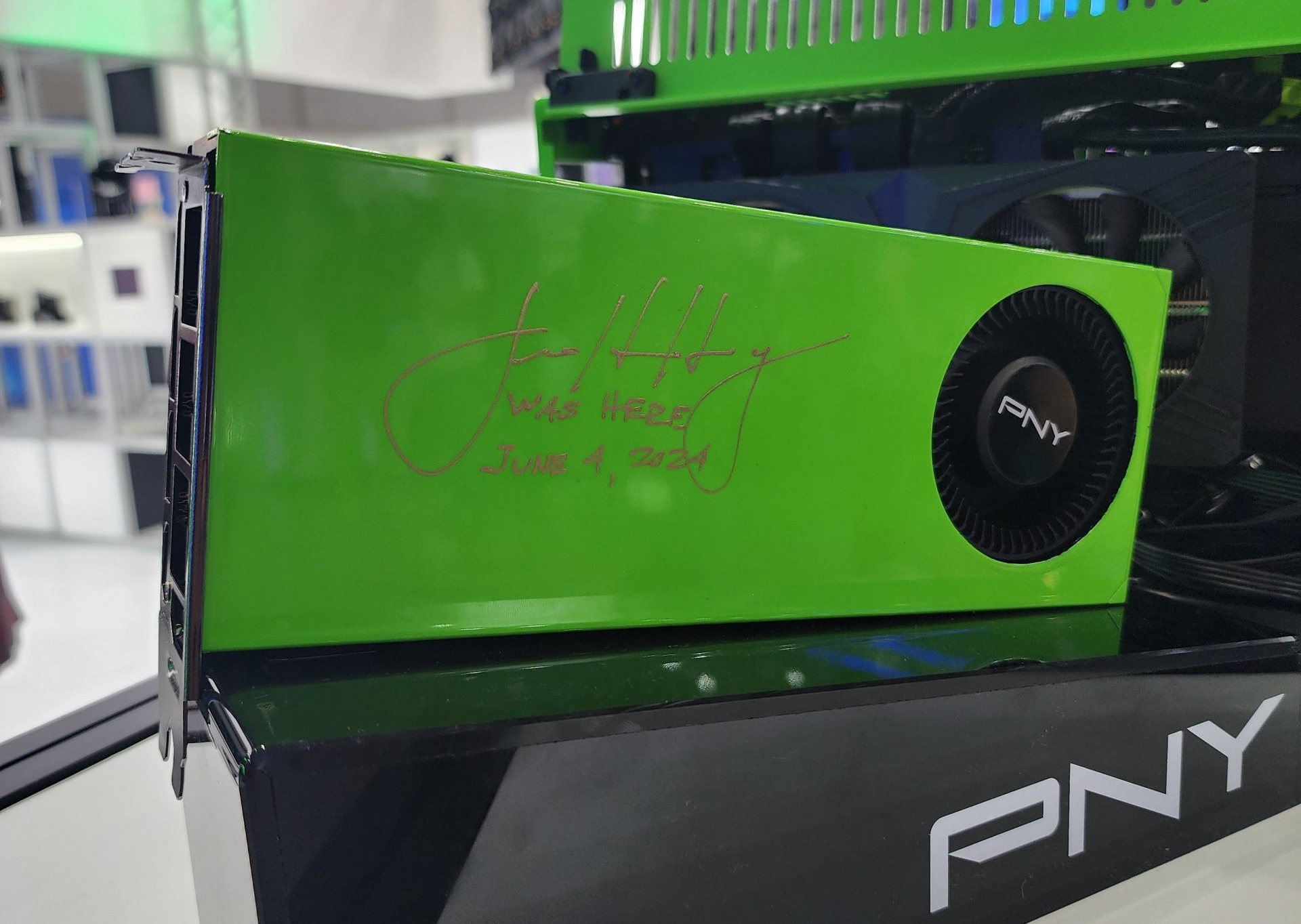 NVIDIA's CEO Jensen Huang Autographs Unique Green Themed RTX GPU at Computex - .partofstyle